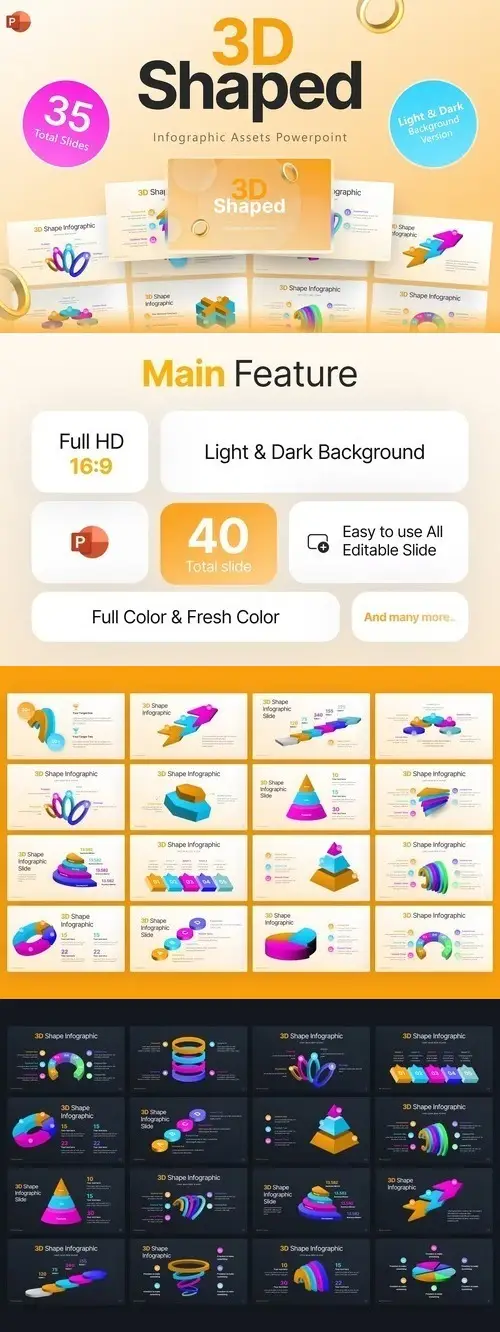 3D Shape Infographic PowerPoint Template AvaxHome 3D Shape Infographic PowerPoint Template AvaxHome