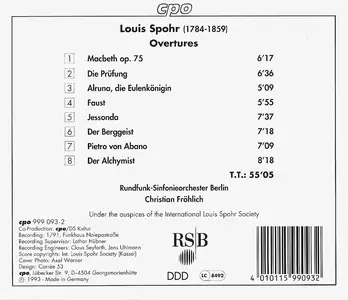 Christian Fröhlich - Louis Spohr: Overtures (1993) / AvaxHome
