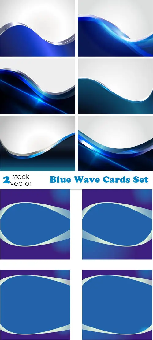 Vectors - Blue Wave Cards Set / AvaxHome